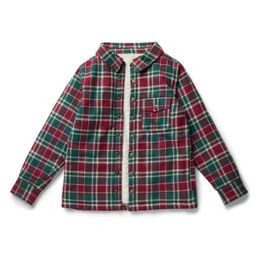 Tchibo - Kinder-Flanelljacke - Kinder - Gr. 98/104 - creme/kariert