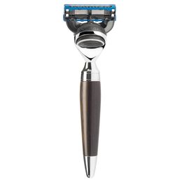 M&uuml;hle STYLO 5-Klingen-Rasierer, Gillette Fusion , Griffmaterial Grenadill-Holz