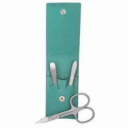 Erbe Solingen Manicure Taschenetui Inox Hellgr&uuml;n Serie "Piemont", 3-Tlg
