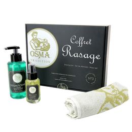 Osma Tradition Set bestehend aus Bartshampoo 200ml, Rasiertuch 30x30cm, Bart&ouml;l 50ml