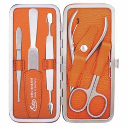 Erbe Solingen Manicure B&uuml;geletui Inox Orange Hautzange & Nagelschere, Serie "Piemont"