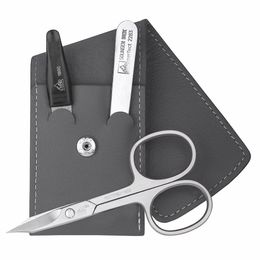 Erbe Solingen Manicure Taschenetui Grau Inox 3-Tlg Serie "Travel"