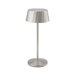 Sigor Facetta Akku-LED-Tischleuchte Silber