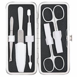 Erbe Solingen Manicure B&uuml;geletui Inox Schwarz/Wei&szlig;,Serie "Colorado", 5-Tlg