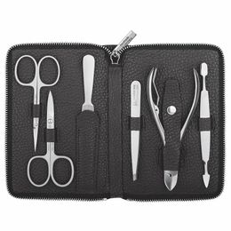 Erbe Solingen Manicure Rv-Etui Schwarz 6-Tlg Inox Serie "Piemont"