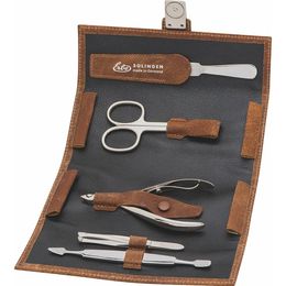 Erbe Solingen Manicure Wickeletui Inox Cognac