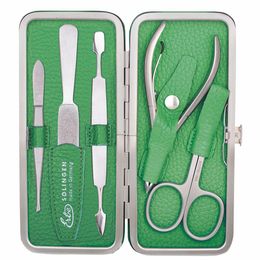 Erbe Solingen Manicure B&uuml;geletui Inox Gr&uuml;n Hautzange & Nagelschere, Serie "Piemont"