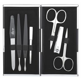 Erbe Solingen Magisches Manicure-Etui 7-Tlg Schwarz/Silber-Gl&auml;nzend