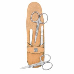 Erbe Solingen Manicure Stecketui Inox Peach 4-Tlg Nagel- & Hautschere, Serie "Piemont" Limited Editon