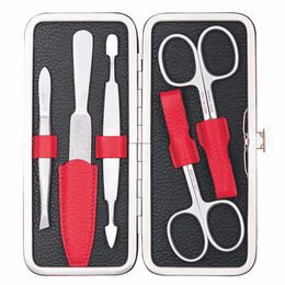Erbe Solingen Manicure B&uuml;geletui Inox Rot/Schwarz,Serie "Colorado", 5-Tlg