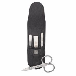 Erbe Solingen Manicure Stecketui Inox Schwarz Nagelschere & Knipser, Serie "Piemont"