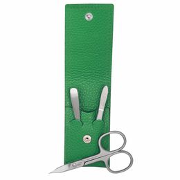 Erbe Solingen Manicure Taschenetui Inox Gr&uuml;n Serie "Piemont", 3-Tlg
