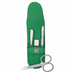 Erbe Solingen Manicure Stecketui Inox Gr&uuml;n Nagelschere & Knipser, Serie "Piemont"