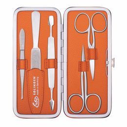 Erbe Solingen Manicure B&uuml;geletui Inox Orange Haut- & Nagelschere, Serie "Piemont"