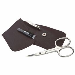 Erbe Solingen Manicure Taschenetui Braun Blisterverpackung