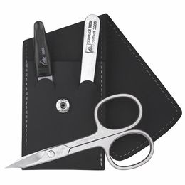 Erbe Solingen Manicure Taschenetui Schwarz Inox 3-Tlg Serie"Travel"