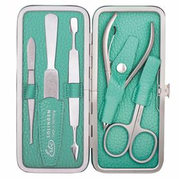 Erbe Solingen Manicure B&uuml;geletui Inox Hellgr&uuml;n Hautzange & Nagelschere, Serie "Piemont"