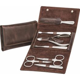 Erbe Solingen Manicure Dk-Etui Inox 7-Tlg Antik Braun