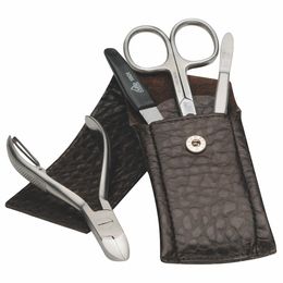 Erbe Solingen Manicure Etui Rostfrei Braun 4-Tlg