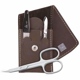 Erbe Solingen Manicure Taschenetui Braun 3-Tlg Mountain Bear, Serie "Travel"