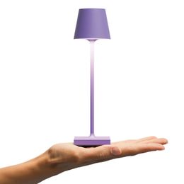 Sigor Nuindie pocket - Dimmbare kleine LED Akku-Tischlampe In- & Outdoor, 21 cm, Veilchenlila