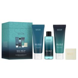 Scottish Fine Soaps Sea Kelp Pamper Essentials (2x75ml Tubes, 1x100ml Bottle,1x40g Soap, Drum)