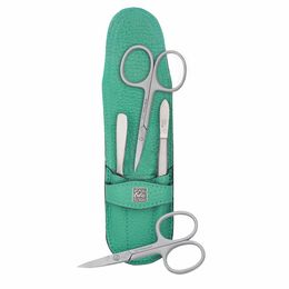 Erbe Solingen Manicure Stecketui Inox Hellgr&uuml;n Nagel- & Hautschere, Serie "Piemont"