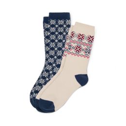 Tchibo - 2 Paar Norweger-Socken - Damen - Gr. 35-38 - dunkelblau