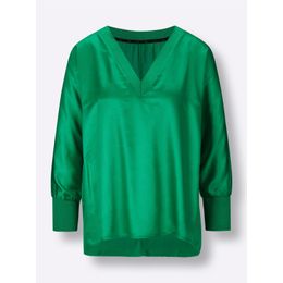 CREATION L PREMIUM Witt Damen Langarmbluse mit Fledermaus-&Auml;rmeln, grasgr&uuml;n, Gr&ouml;&szlig;e 36