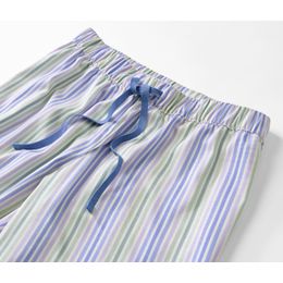 Tchibo - Pyjama mit Webhose - Damen - Gr. M - hellgr&uuml;n/gestreift