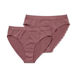 Tchibo - 2 Seamless-Slips - Damen - Gr. M - braun