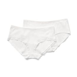 Tchibo - 2 Pantys aus Rippe - Damen - Gr. XL - wei&szlig;