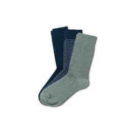 Tchibo - 3 Paar Socken - Herren - Gr. 44-46 - dunkelblau/gepunktet