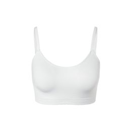 Tchibo - Seamless-Bustier mit Spitze - Damen - Gr. L - wei&szlig;