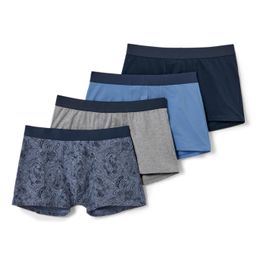 Tchibo - 4 Slipboxer - Herren - Gr. S/4 - dunkelblau/paisley