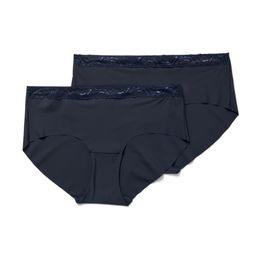 Tchibo - 2 Magic-Cut-Pantys - Damen - Gr. L - dunkelblau