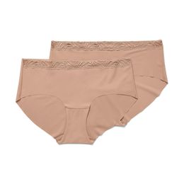 Tchibo - 2 Magic-Cut-Pantys - Damen - Gr. L - beige
