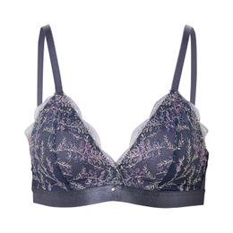 Tchibo - Soft-BH mit Stickerei - Damen - Gr. 85B - blau