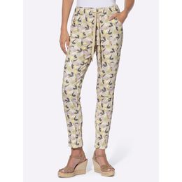 Heine Witt Damen Druckhose, sand-ocker-bedruckt, Gr&ouml;&szlig;e 34