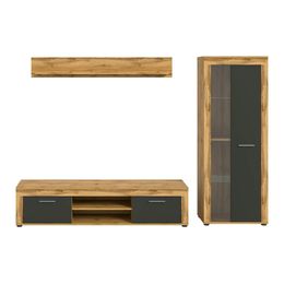 M&ouml;bel Kraft Wohnwand holzfarben Ma&szlig;e (cm): B: 235 H: 159 T: 35.0 &raquo; M&ouml;bel Kraft