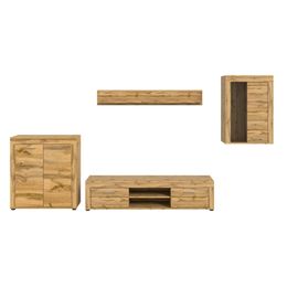 M&ouml;bel Kraft Wohnwand holzfarben Ma&szlig;e (cm): B: 330 H: 169 T: 35.0 &raquo; M&ouml;bel Kraft