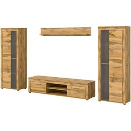 M&ouml;bel Kraft Wohnwand holzfarben Ma&szlig;e (cm): B: 310 H: 159 T: 35.0 &raquo; M&ouml;bel Kraft