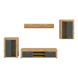 M&ouml;bel Kraft Wohnwand holzfarben Ma&szlig;e (cm): B: 310 H: 169 T: 35.0 &raquo; M&ouml;bel Kraft