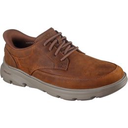Skechers Arch Fit Garza Rowan Leder Herren Schn&uuml;rschuhe in Dunkelbraun