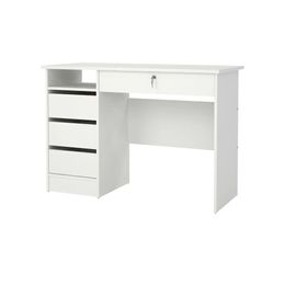 M&ouml;bel Kraft B&uuml;roschreibtisch Finow wei&szlig; Ma&szlig;e (cm): B: 109,3 H: 75,6 T: 48.5 &raquo; M&ouml;bel Kraft