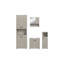 M&ouml;bel Kraft Badkombination beige Ma&szlig;e (cm): B: 180 H: 192 &raquo; M&ouml;bel Kraft