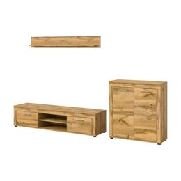 M&ouml;bel Kraft Wohnwand holzfarben Ma&szlig;e (cm): B: 255 H: 159 T: 35.0 &raquo; M&ouml;bel Kraft