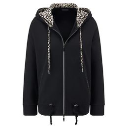 Peter Hahn - Kapuzen-Sweatjacke, schwarz, Gr. 40 / M - Baumwolle
