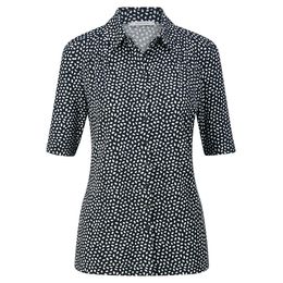 Peter Hahn - Bluse mit Hemdkragen, blau, Gr. 44 / L