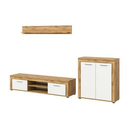 M&ouml;bel Kraft Wohnwand holzfarben Ma&szlig;e (cm): B: 255 H: 159 T: 35.0 &raquo; M&ouml;bel Kraft